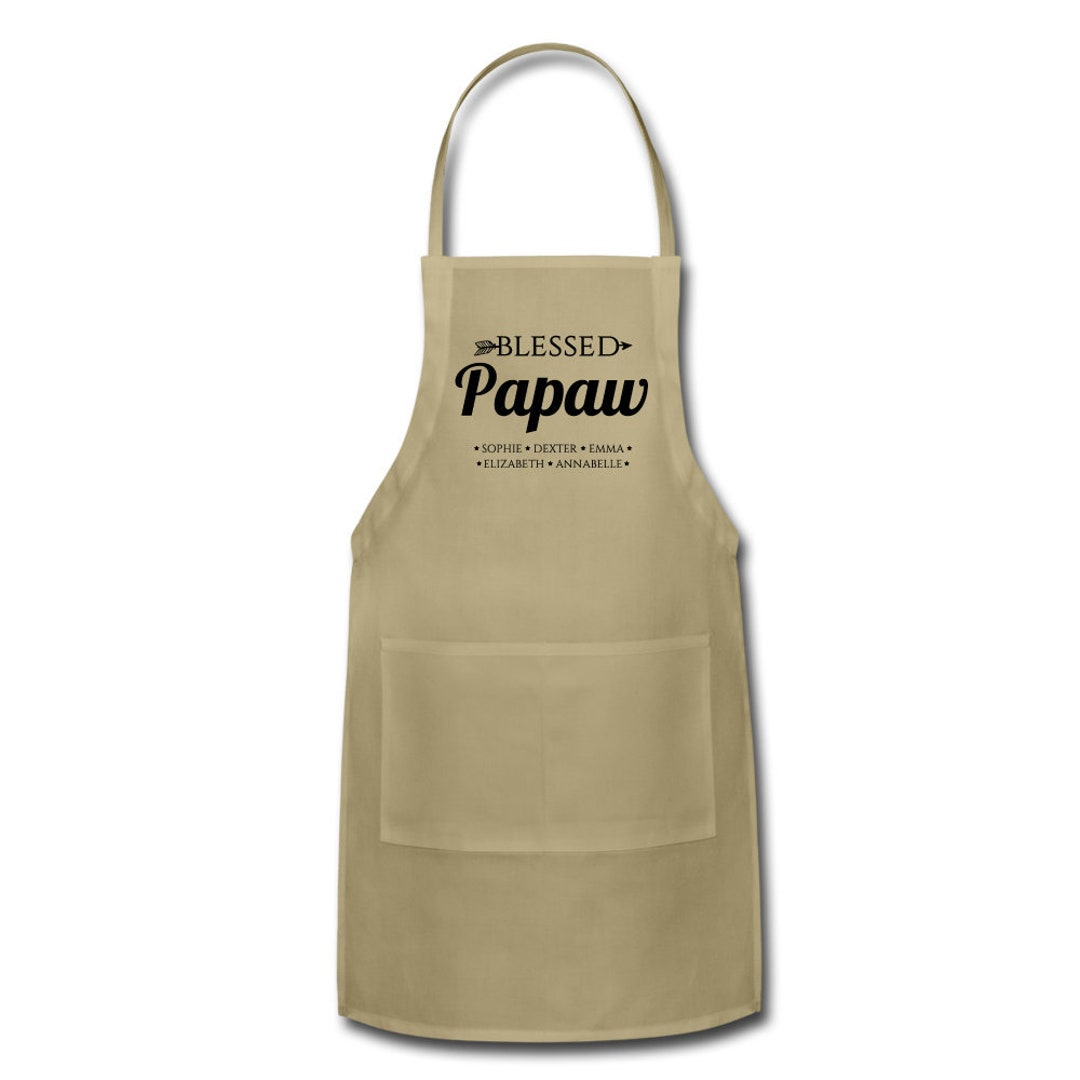 Personalized Papaw Apron - Blessed Papaw Apron With Grandchildren's ...