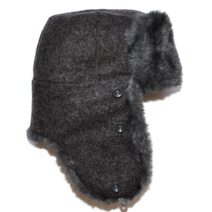 Soviet Russian Shapka Ushanka Hat USSR Army Soldier's Winter Faux Fur ...