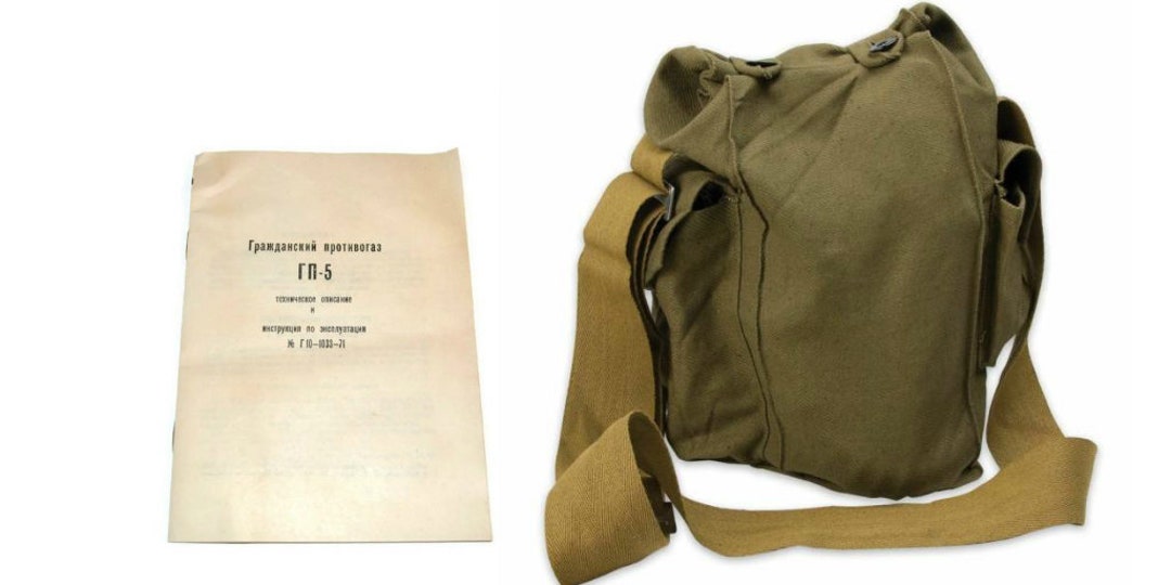 USSR Russian Original Edition Soviet GP5 Gas Mask Booklet in GP-5 ...