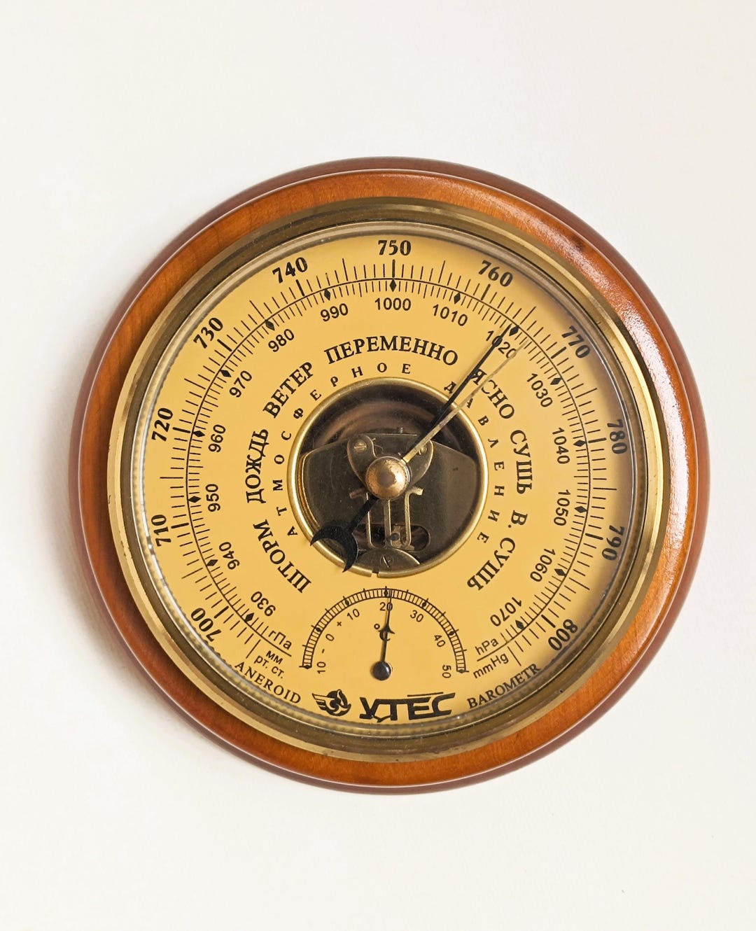 Russian Aneroid Barometer Thermometer Baro-thermometer Weather ...