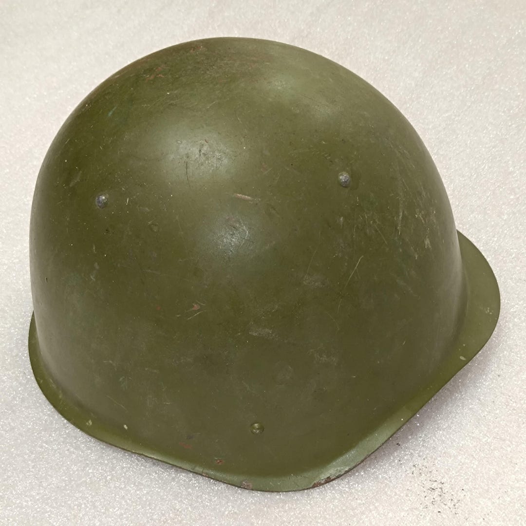 USSR Russian Soldier Steel Helmet Ssh-60 Green Kaska Head Protection Hard Hat SSH60 Casque ...