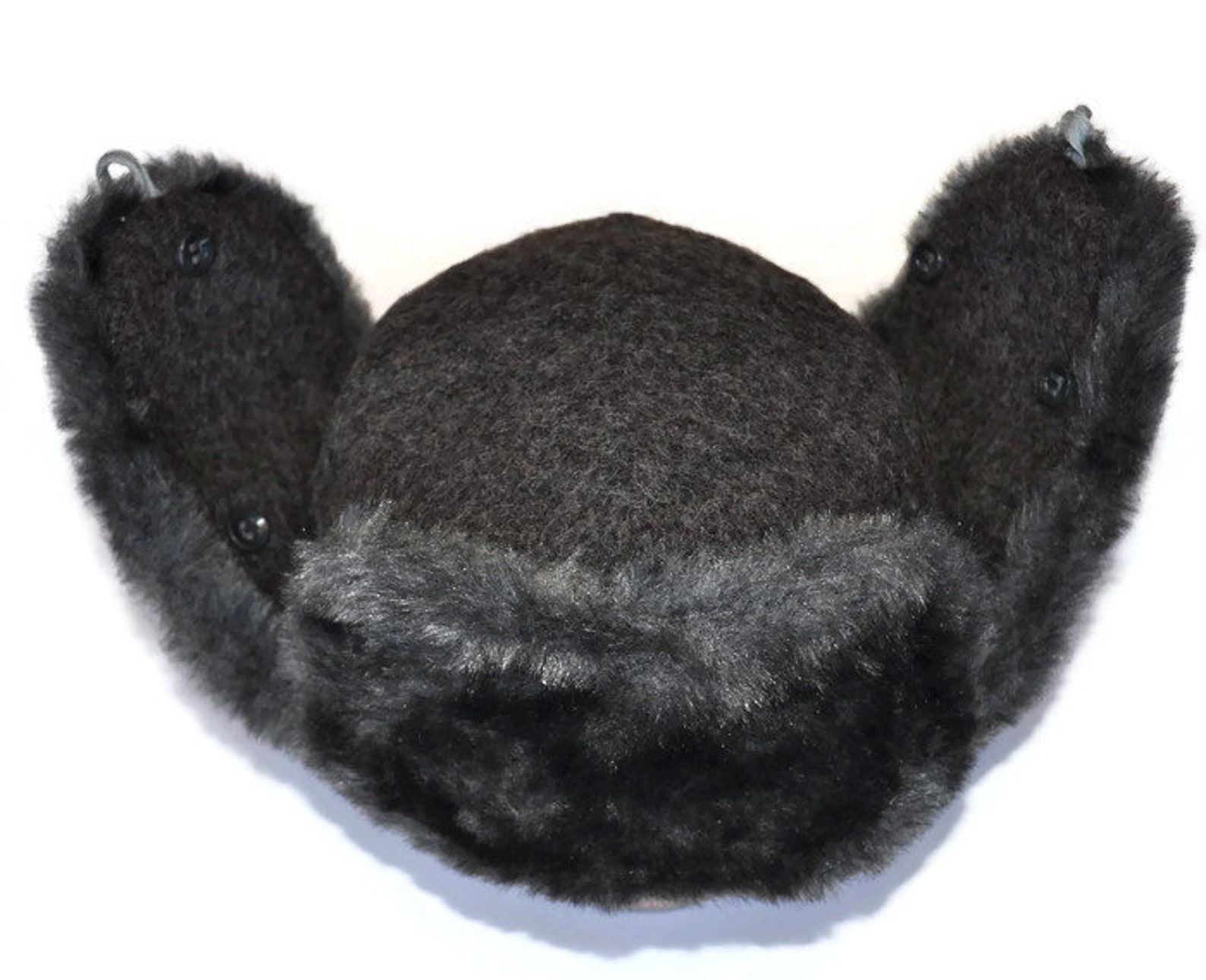 Soviet Russian Shapka Ushanka Hat USSR Army Soldier's Winter Faux Fur ...