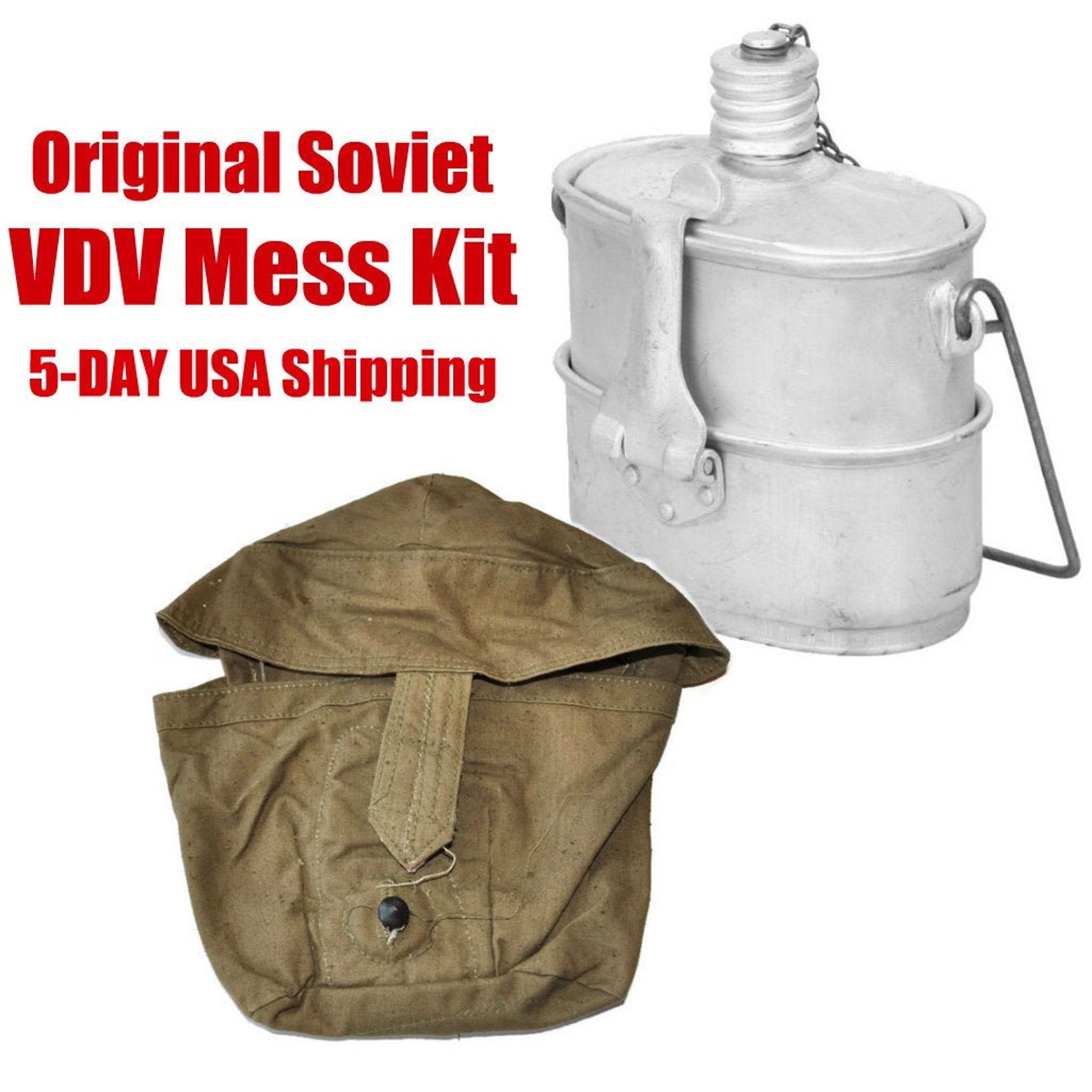 USSR Army Russian VDV Paratrooper Canteen Mess Kit Water Flask | Etsy