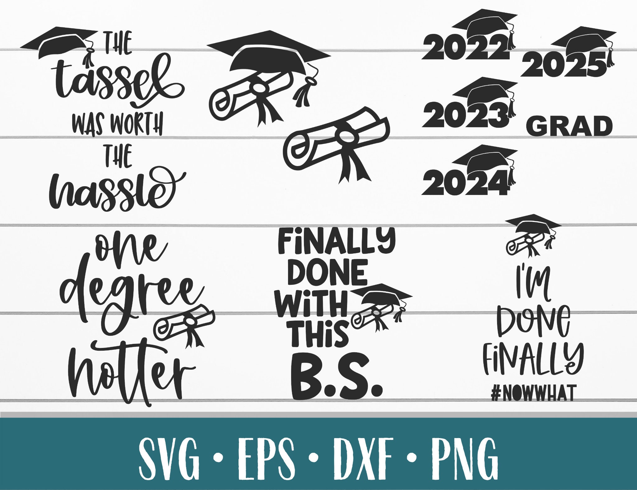 Graduation Bundle SVG Cut Files for Cricut Silhouette Svg Svg, Png, Eps ...