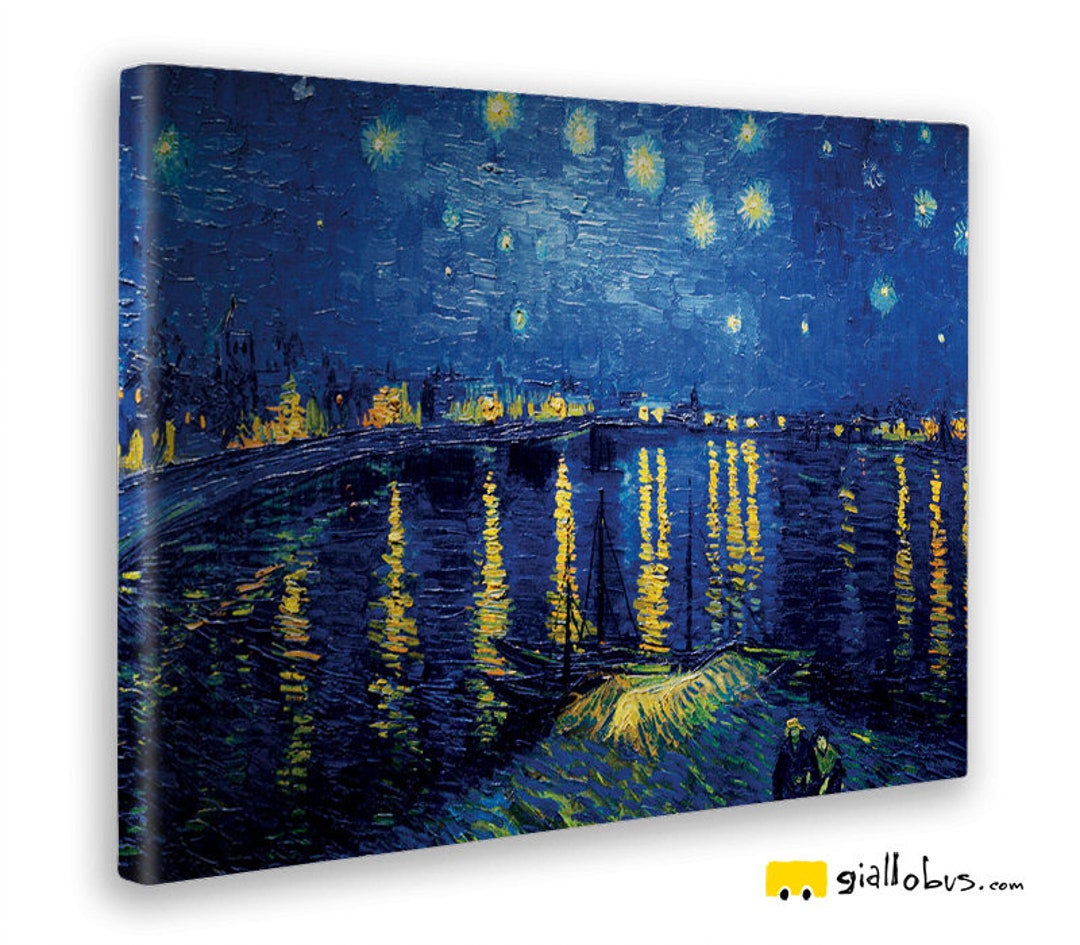 Impressions quadri sur toile Vincent Van Gogh Nuit étoilée sur le Rhône ...