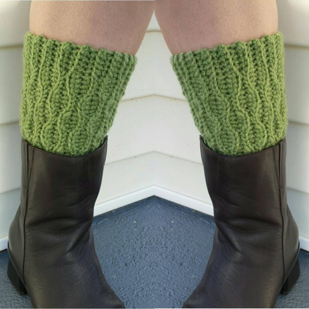 Evergreen Long Boot Topper Crochet Pattern - Etsy