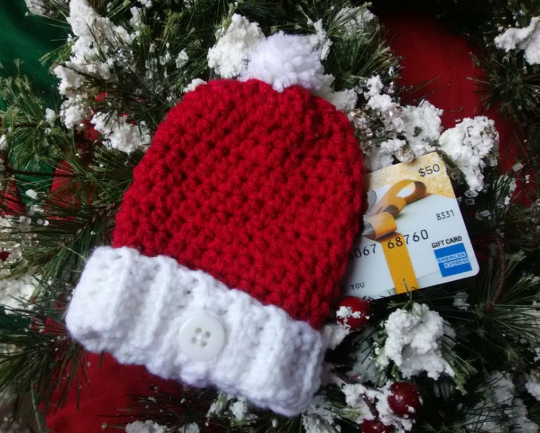 Santa Hat Gift Card Holder Crochet Pattern - Etsy