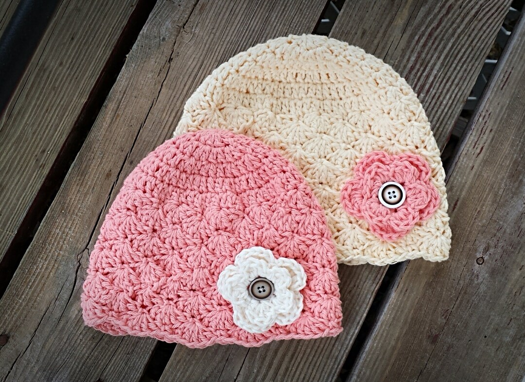 Vintage Look Shell Hat (8 Sizes) Crochet Pdf Pattern - Etsy