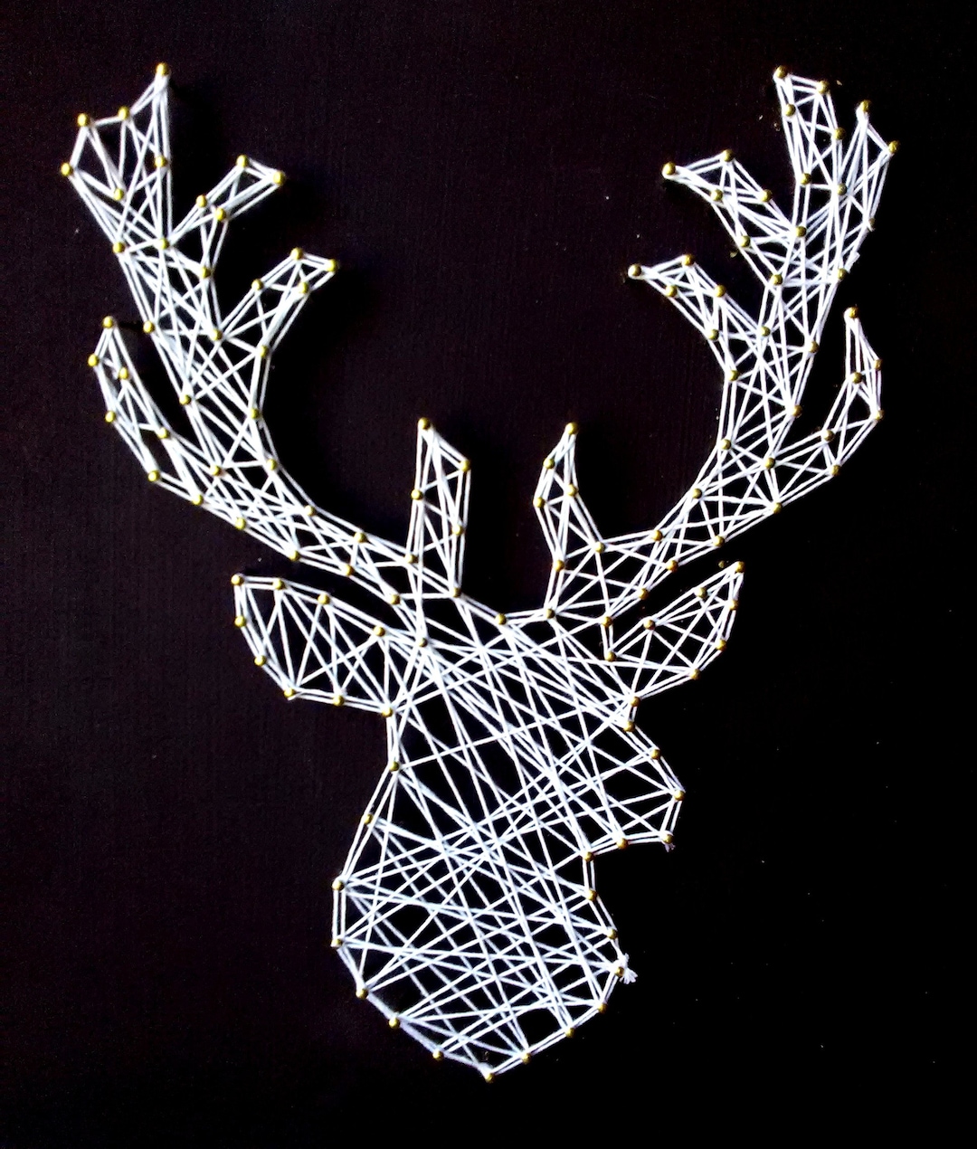 Deer Buck Head String Art Template - Pattern With Directions (pdf ...