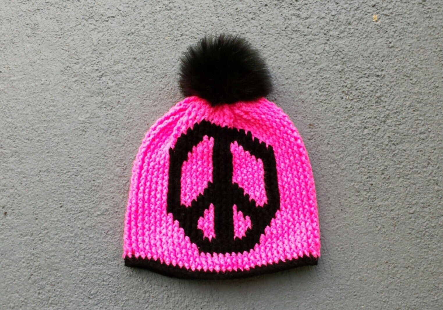 Peace Sign Crochet Hat pattern | Etsy