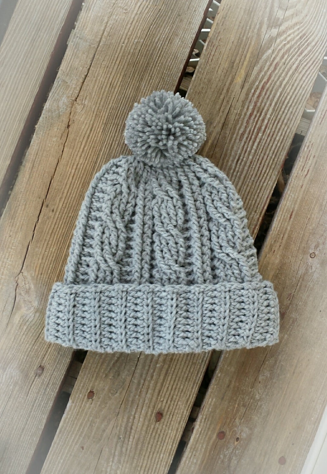 Easy Cabled Crochet Hat Pattern - Etsy