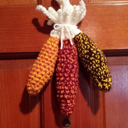 Easy Crochet Fall Autumn Harvest Indian Corn Pattern DIGITAL | Etsy