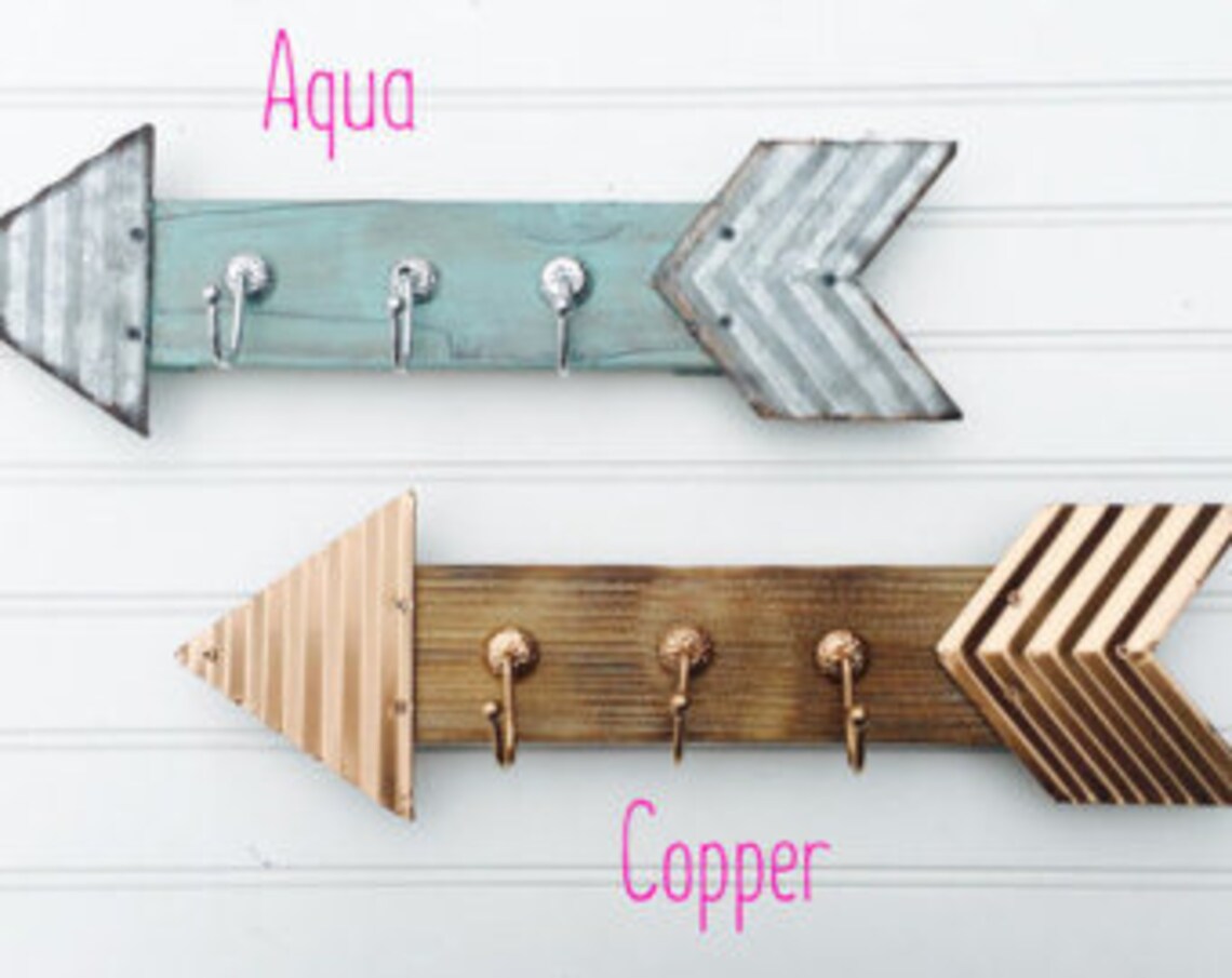 Arrow Hooks - Arrow Wall Decor - Arrows - Wooden Arrows - Metal Arrows ...