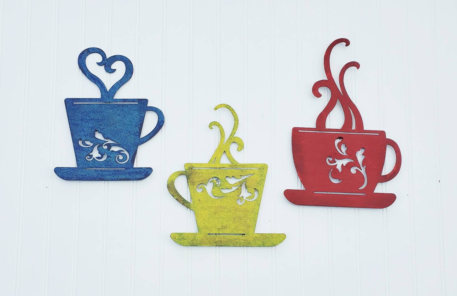 Coffee Cup Set 3 Kitchen Sign Coffee Bar Sign | Etsy