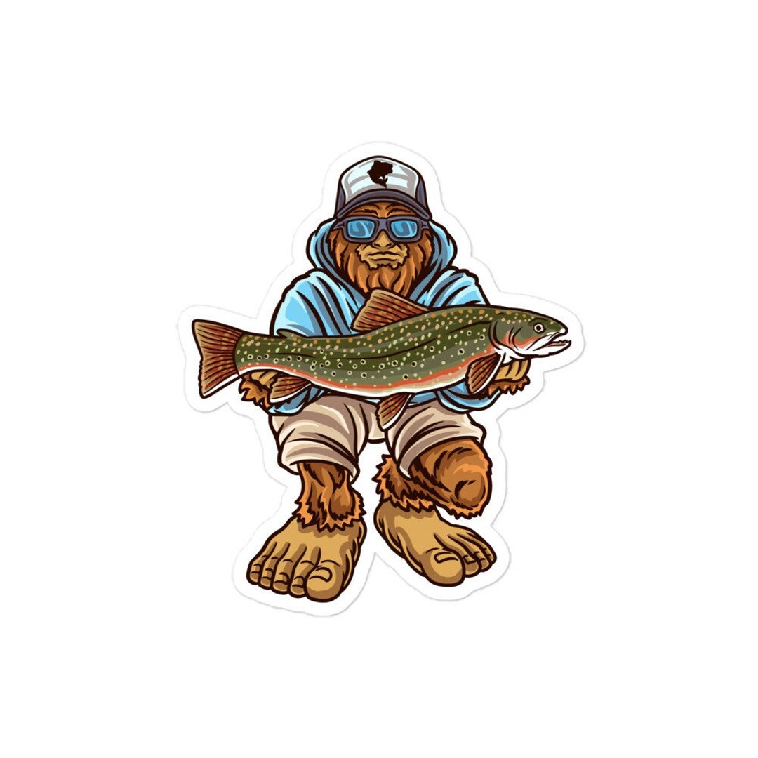 Brooke Trout Decal , Brooke Trout , Bigfoot Decal , Bigfoot Fishing ...
