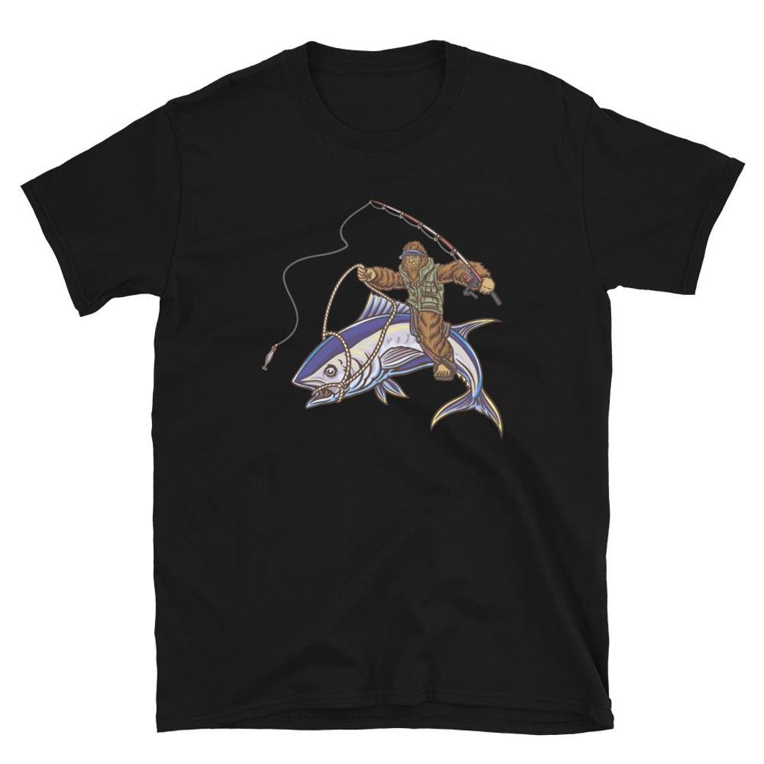 Bluefin Tuna Fishing Shirt , Tuna Bigfoot Shirt , Bigfoot T-shirt ...