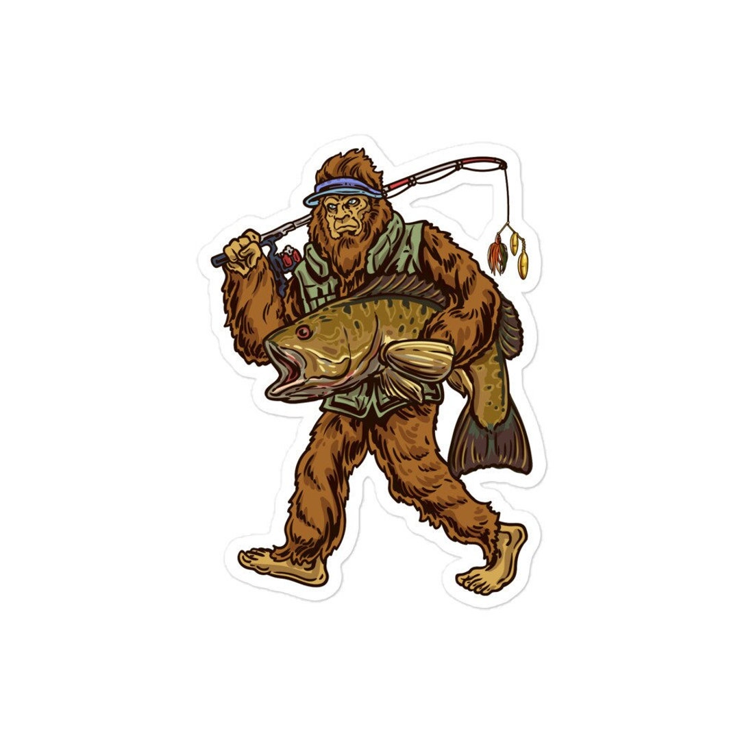Smallmouth Fishing Sticker , Bigfoot Fishing Sticker , Fishing Sticker ...