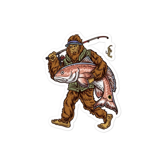 Redfish Stickers Redfish Decal Fishing Stickers Bigfoot - Etsy