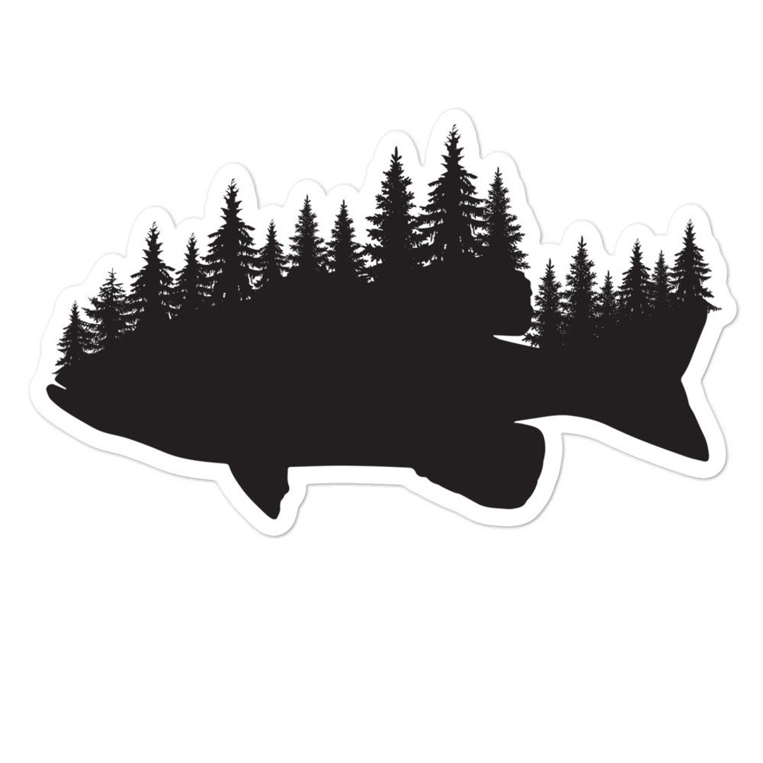 Bass Sticker , Largemouth Sticker , Bass Fishing Gift , Bass Fishing ...