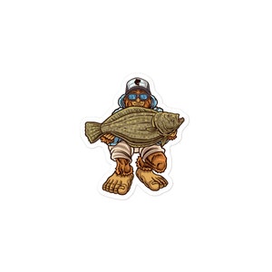 Bigfoot Flounder Fishing Sticker - Decal for Avid Anglers and Outdoor ...