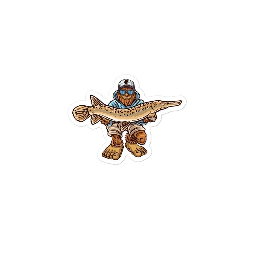 Alligator Gar Decal , Bigfooot Fishing , Alligator Gar , Mens Fishing ...