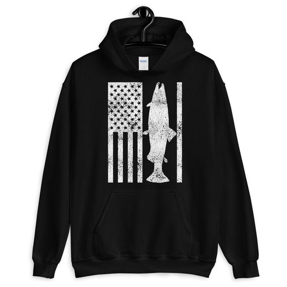 Salmon Fishing American Flag Distressed Unisex Fisherman | Etsy