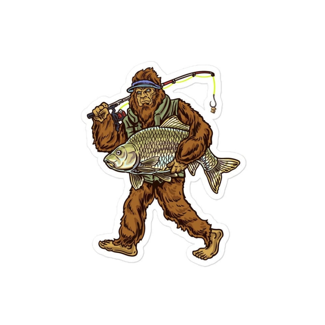 Carp Fishing Sticker , Carp Fishing , Bigfoot Sticker , Mens Fishing ...