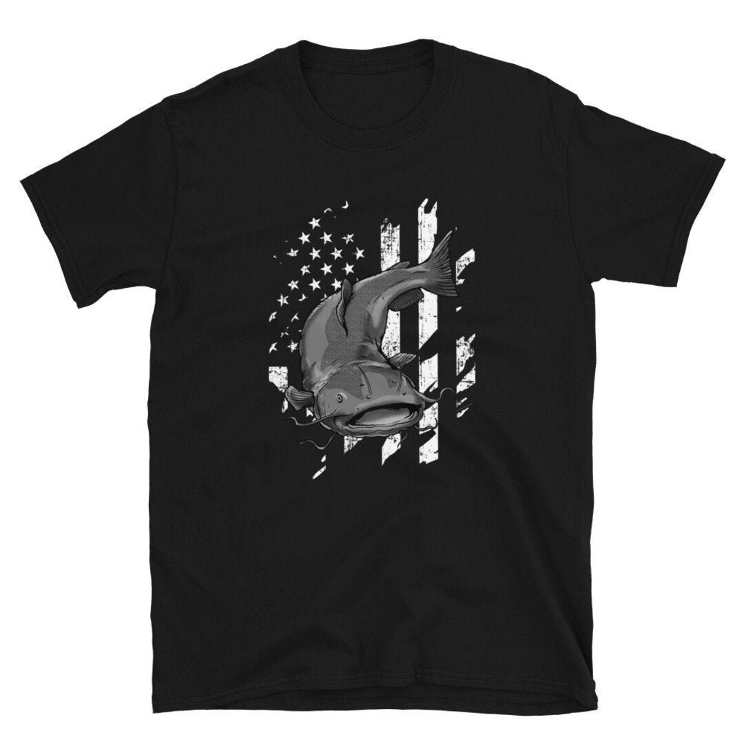 Catfish Tee: American Flag Graphic - Men's & Women's Sizes - Etsy