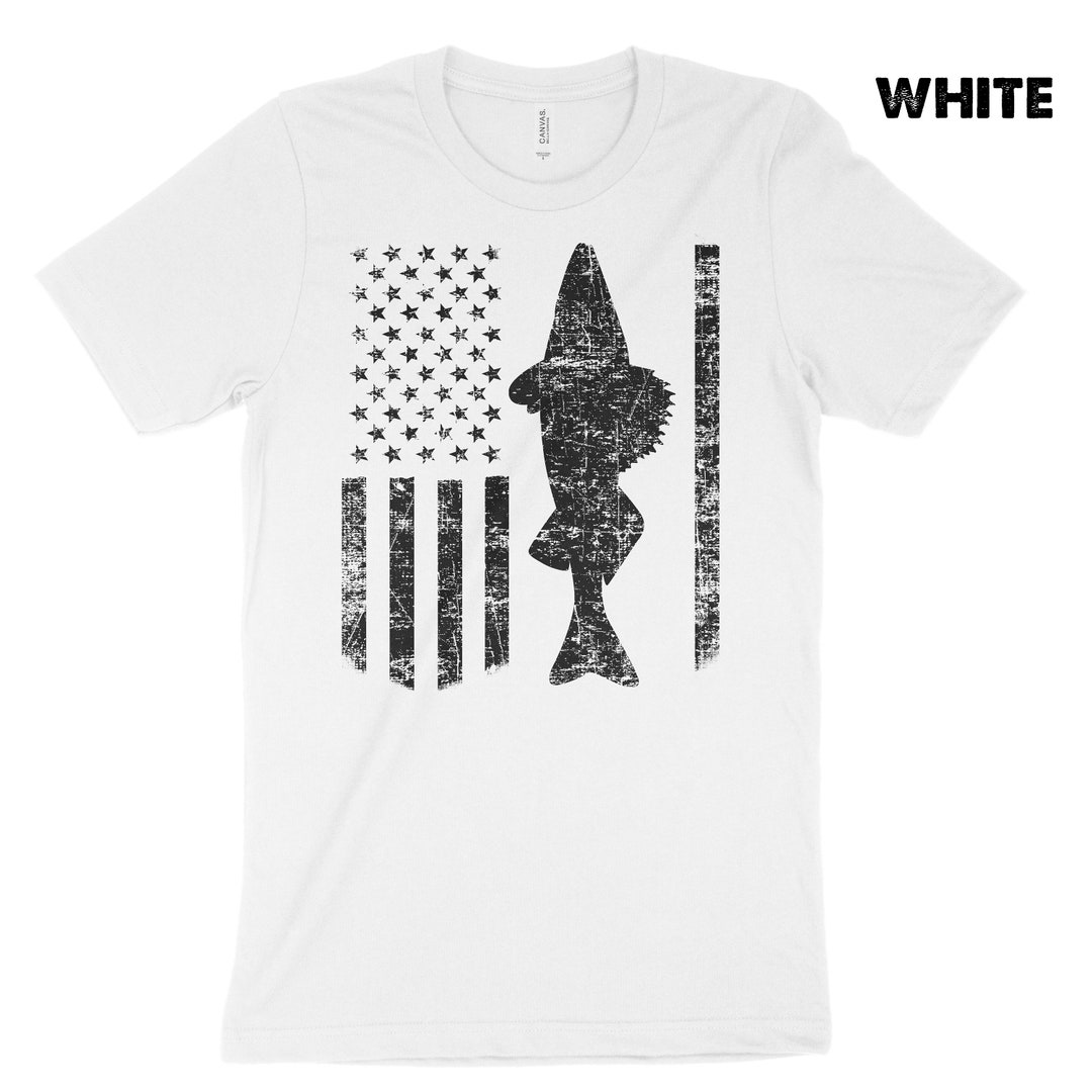 Walleye Fishing T-shirt, American Flag Fisherman Gift - Etsy