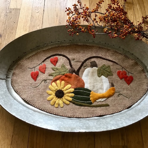 October Fest Wool Applique Pattern for Autumn Featuring - Etsy