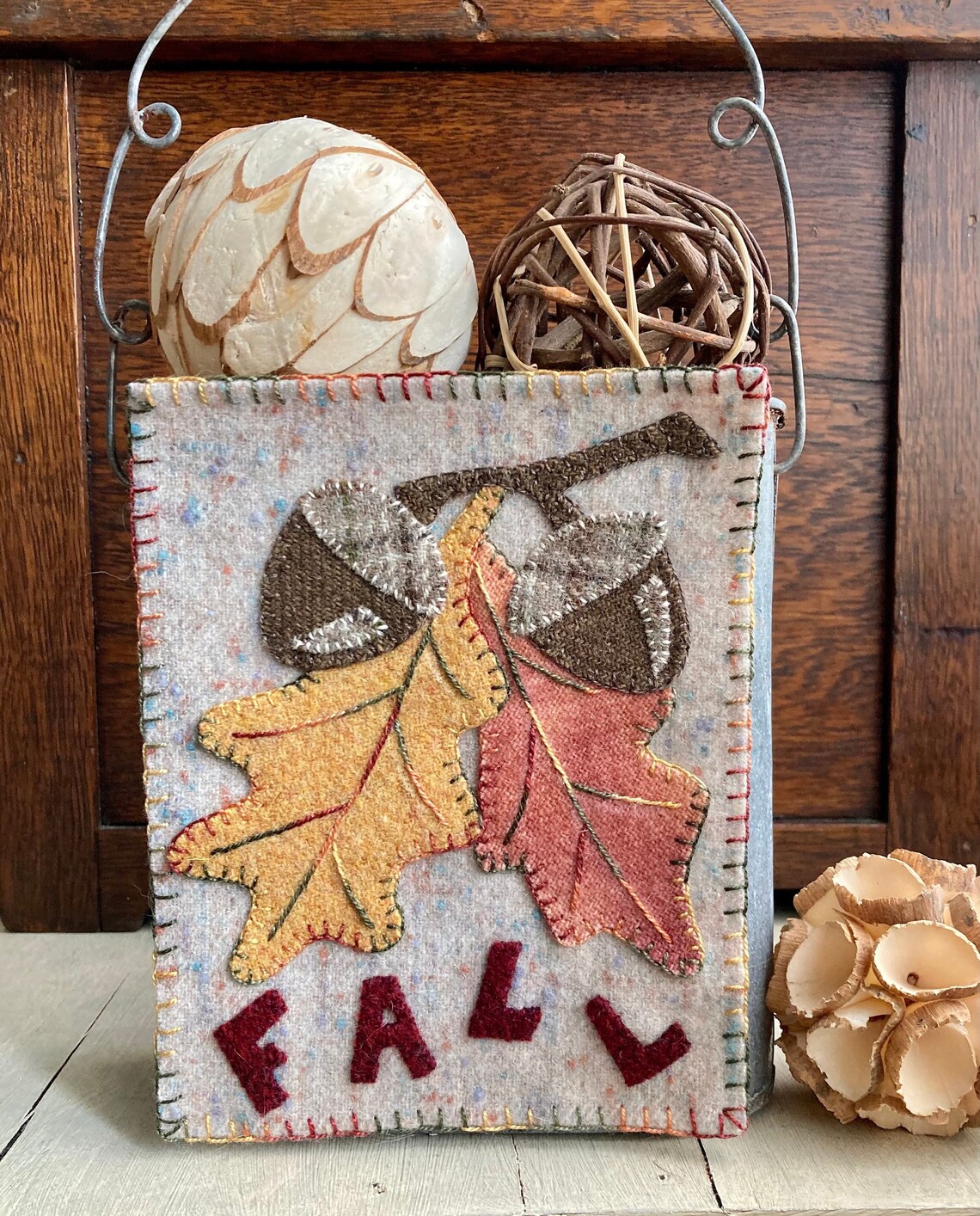 It's Fall Y'all Wool Applique Digital Pattern Pattern, Pdf, Oak Leaves ...