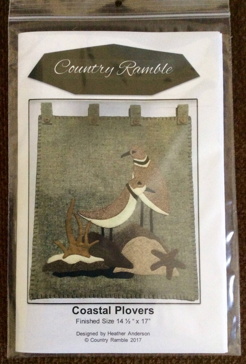 Coastal Plovers Wool Applique Pattern | Etsy