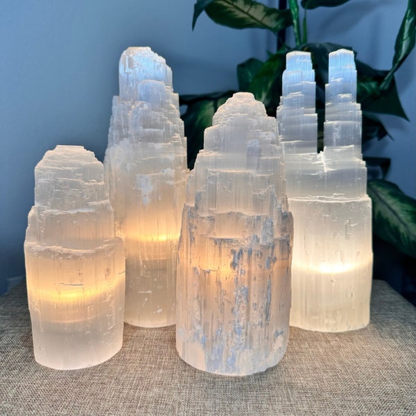 Selenite Lamp - Etsy