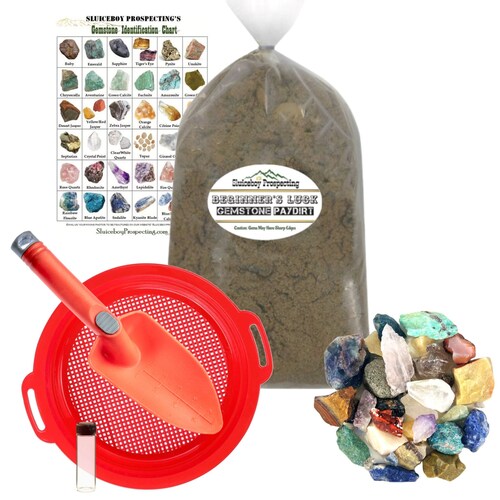 5 Lb. Gem Mining Kit 5 Pounds Gemstone Paydirt Sieve Gem - Etsy