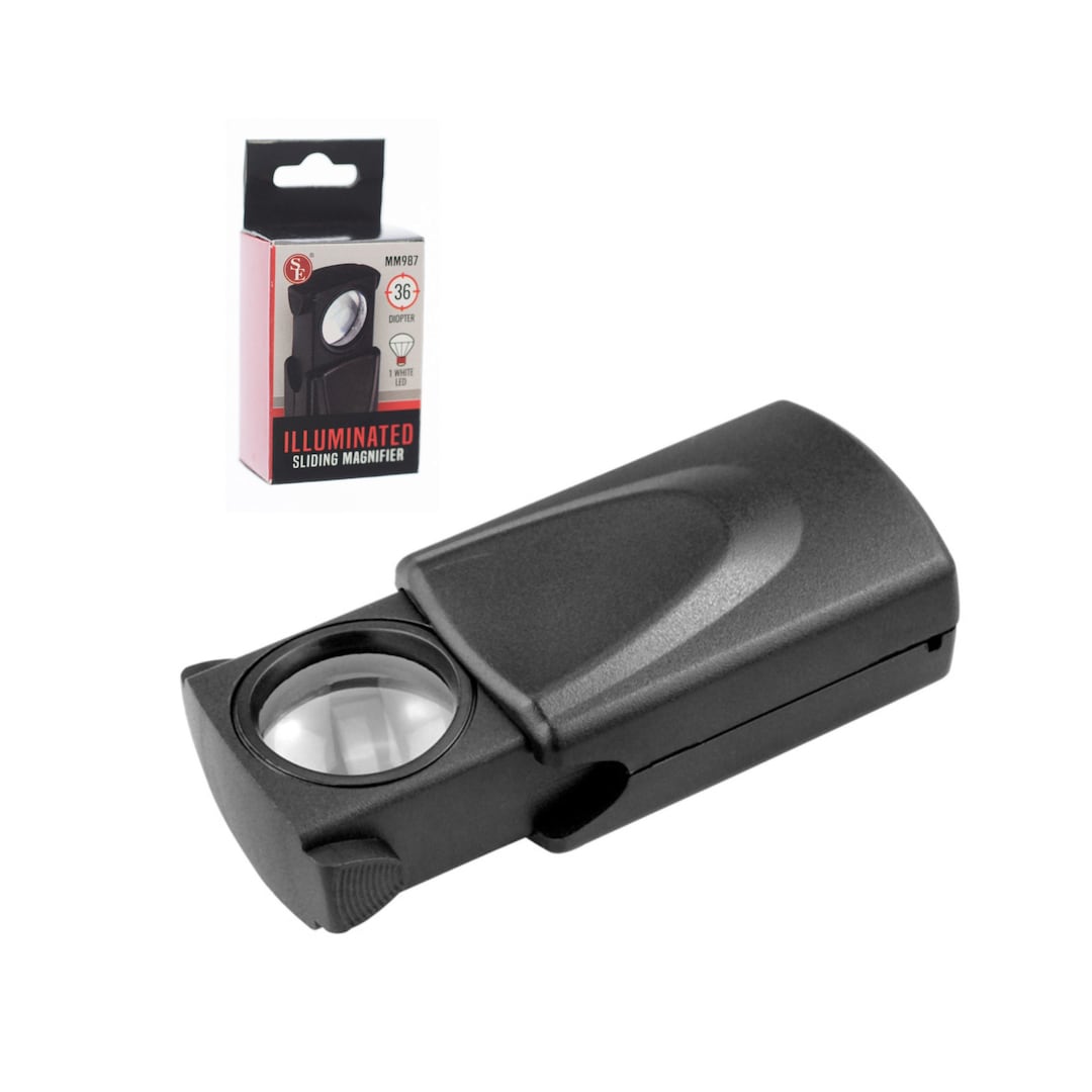 10x ILLUMINATED Slide Magnifier | Compact LED Magnifying Glass ...