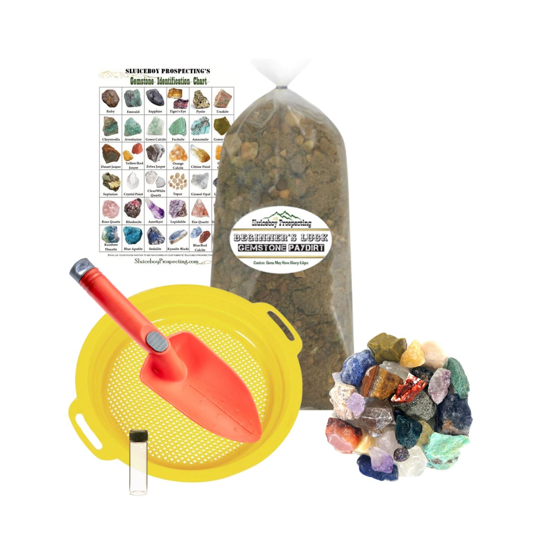 5 Lb. Gem Mining Kit 5 Pounds Gemstone Paydirt Sieve Gem - Etsy