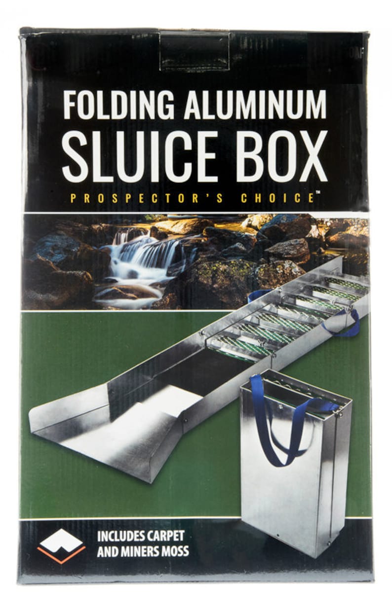Aluminum Folding Sluice Box | Extended 50" | Folded 15" W Miners Moss ...