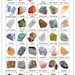Gemstone Identification Charts PACK OF 2 6x9 Glossed Raw Gem Reference ...