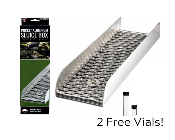 Pocket Aluminum Sluice Box Mini Sluice With Mats & Mesh | Etsy