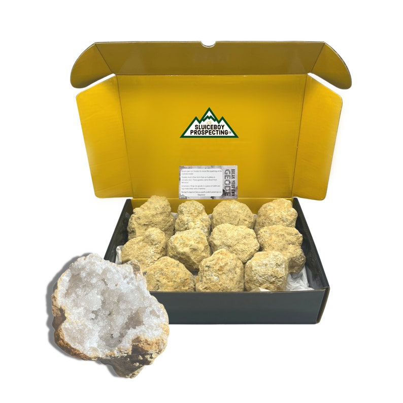 Break Your Own Geodes! IN BOX | Unbroken, Uncut Moroccan Crystal Geode ...