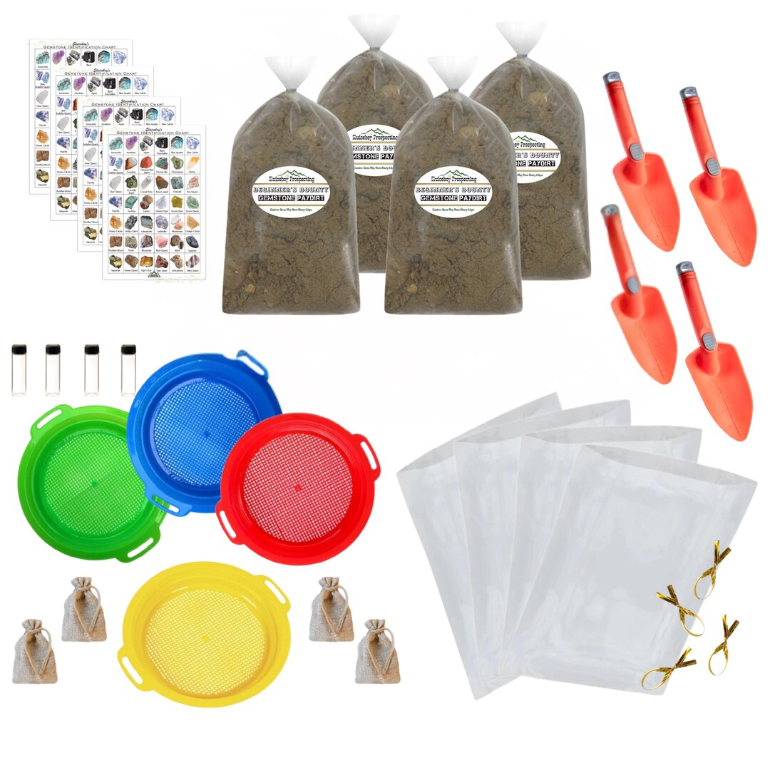 Gemstone Mining! GEM PARTY Kits | LARGE 8 Pound Paydirt Kits | Goody ...