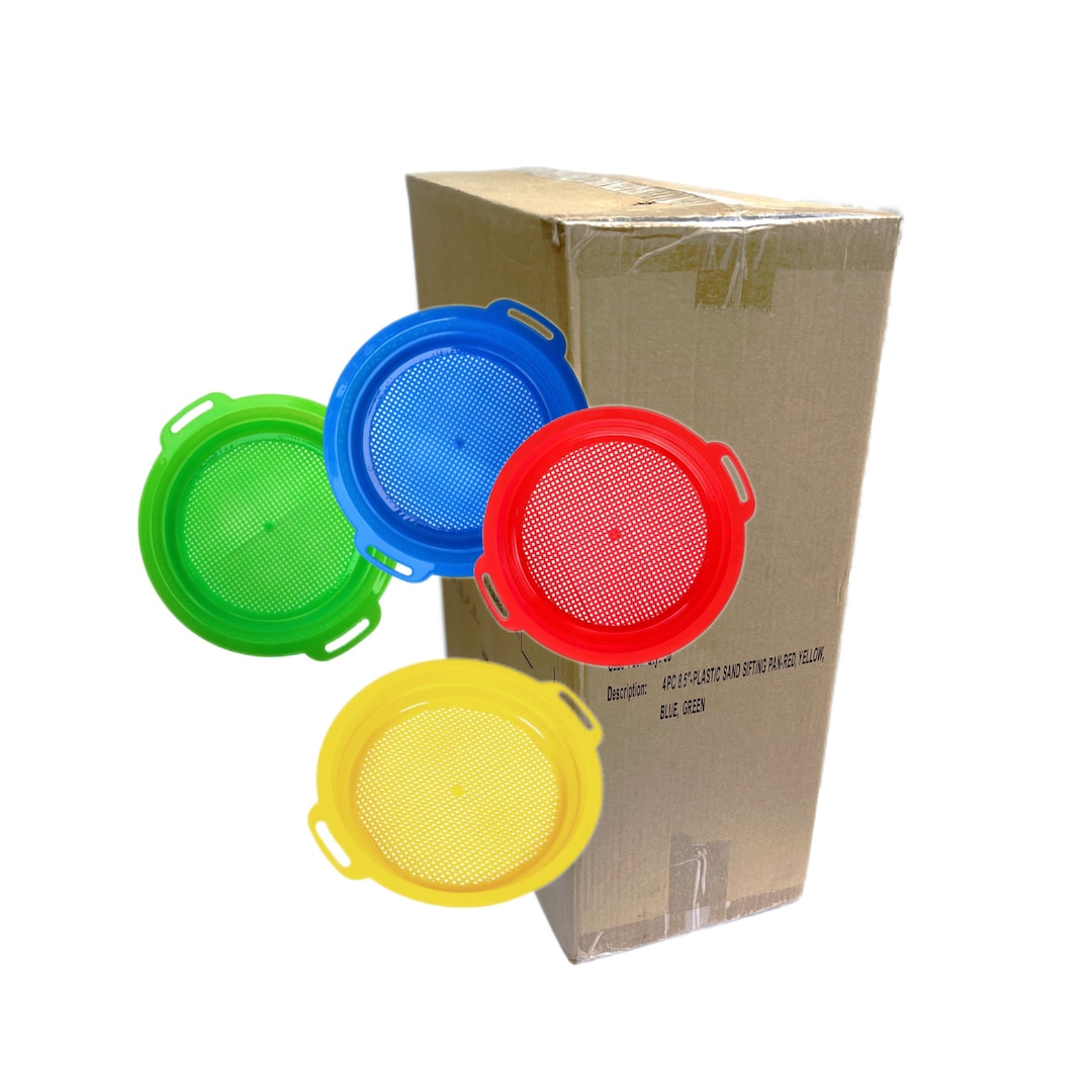 Sand Sieves Bulk Box of 144 Sand Sieves | Plastic Sand Sifters ...