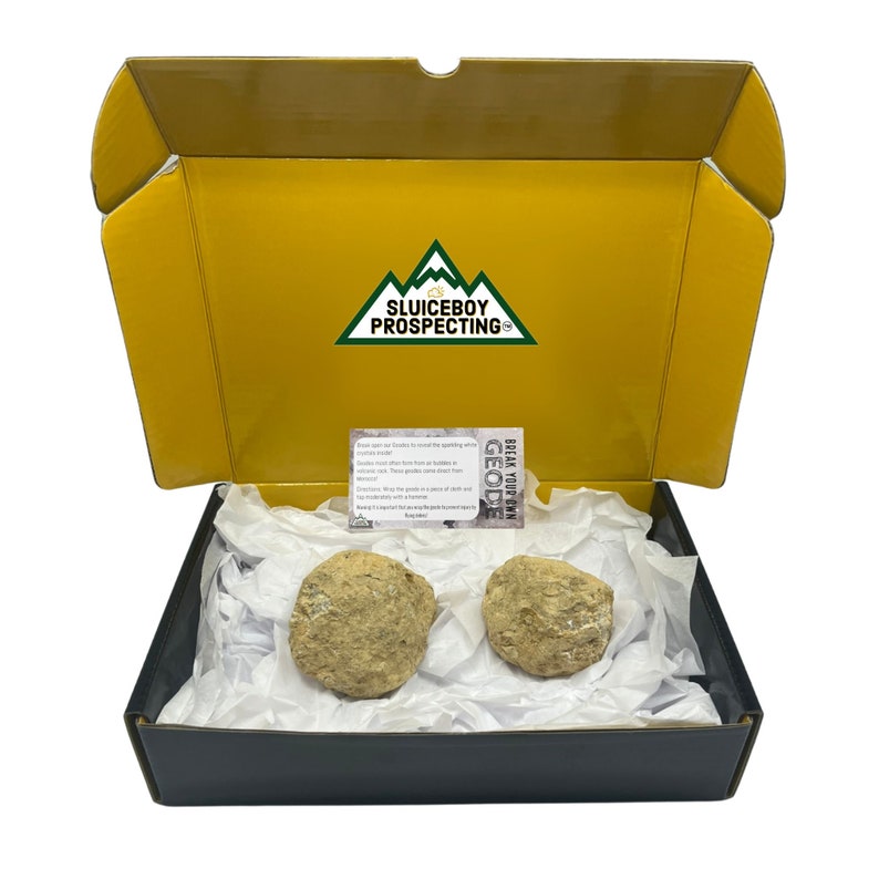 Break Your Own Geodes! IN BOX | Unbroken, Uncut Moroccan Crystal Geode ...