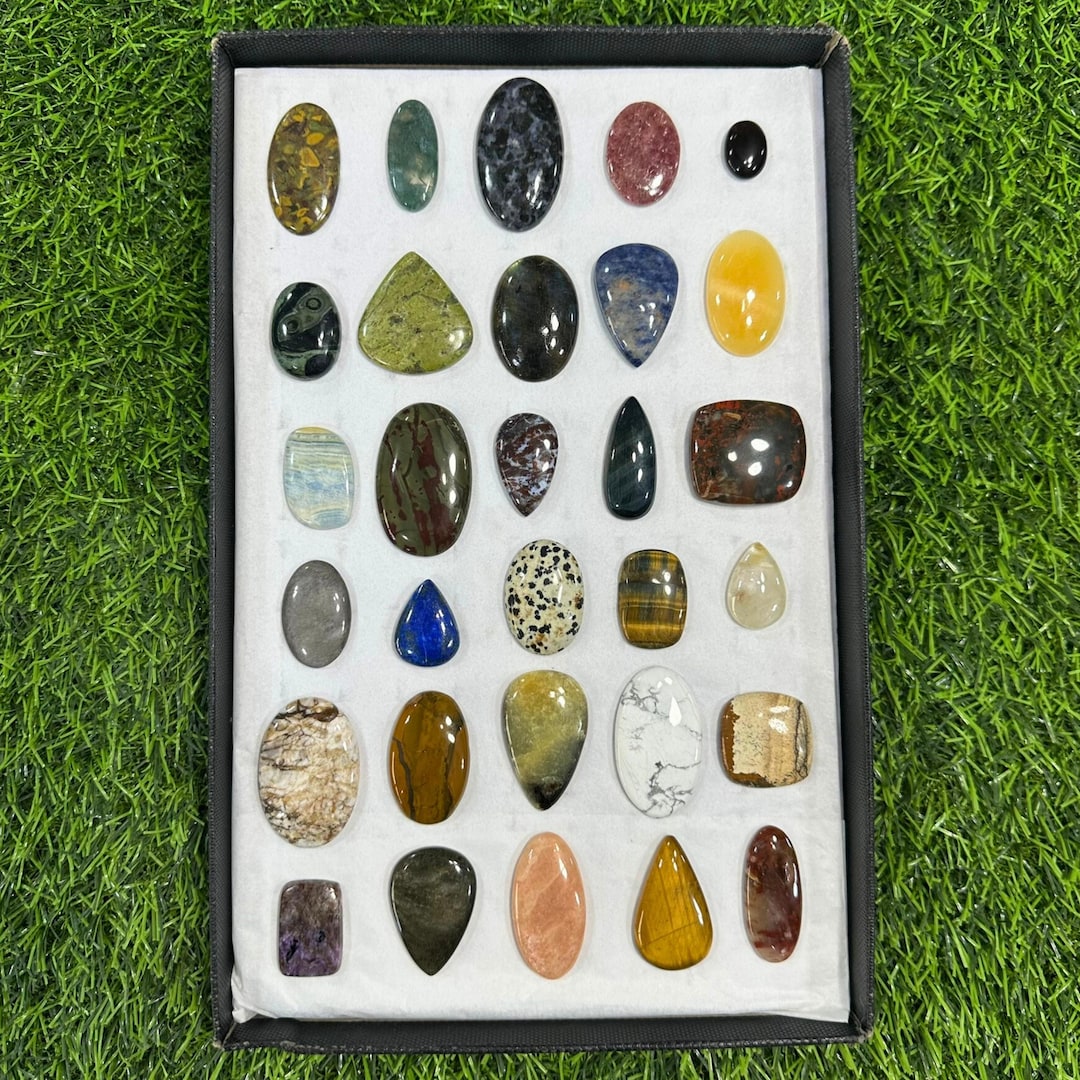 Gemstone Cabochon Lot of 30 | Polished & High Quality | Mixed Cabs ...