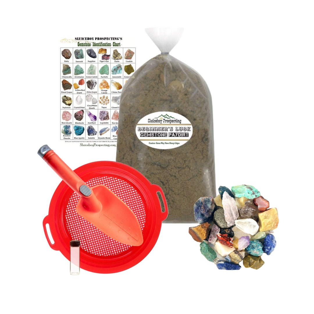 8 Lb. Gem Mining Kit 8 Pounds Gemstone Paydirt Sieve Gem - Etsy