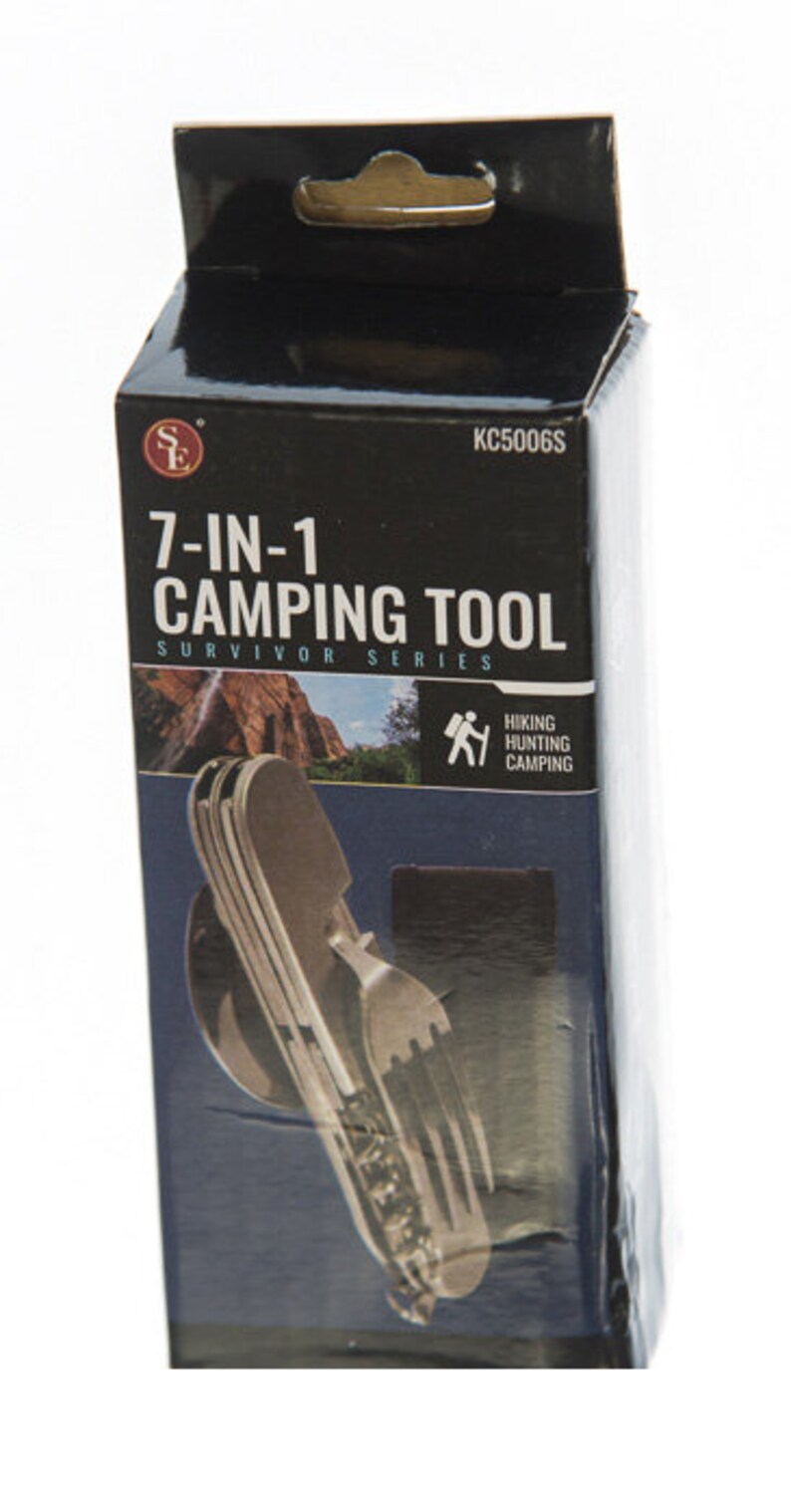 7-in-1 Stainless Steel Multi-function Camping Tool Utensils & - Etsy