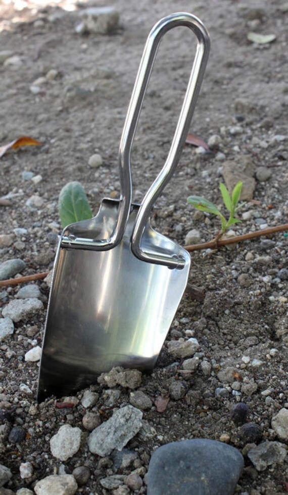 Mini Stainless Steel FOLDING Trowel With Pouch Steel Shovel Spade Etsy UK