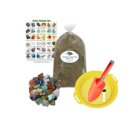 8 lb. Gem Mining Kit 8 Pounds Gemstone Paydirt Sieve Gem | Etsy