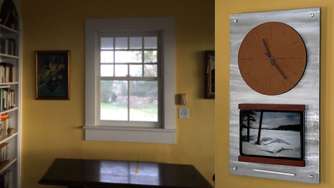 Tech Float on Steel W/ Clock - Etsy