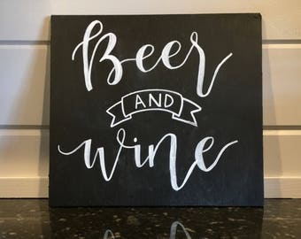 Beer and wine sign | Etsy